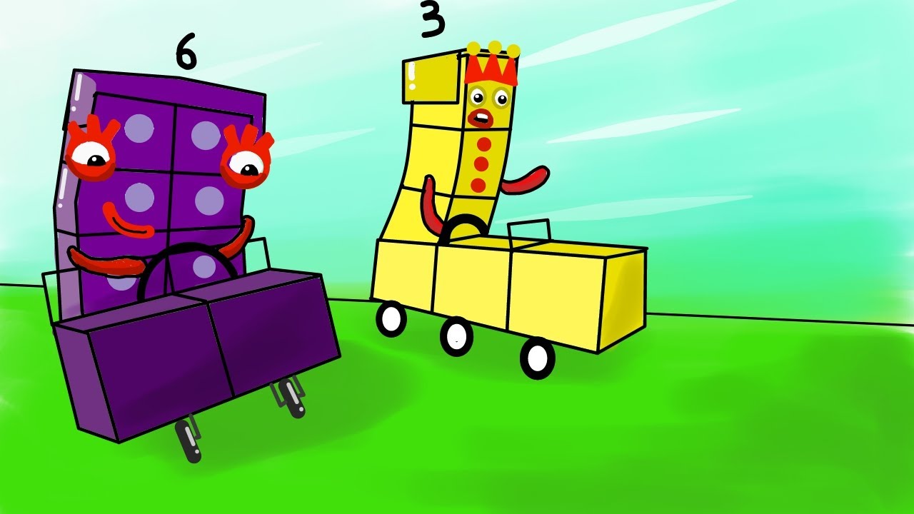 Numberblocks 3 And 6 Rally Race | Numberblock Coloring Story Fanmade ...