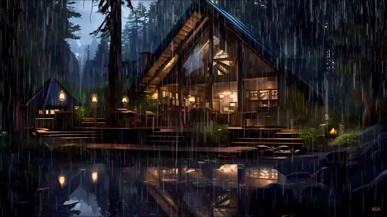 Relaxing Rainfall Forest Sounds in Cozy Reading Nook : relaxing nature ...