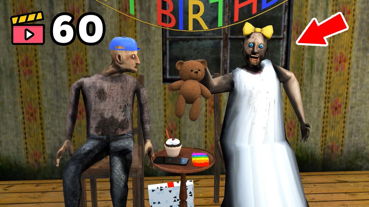 Granny and Birthday vs Piggy vs Grandpa - funny horror animation ...