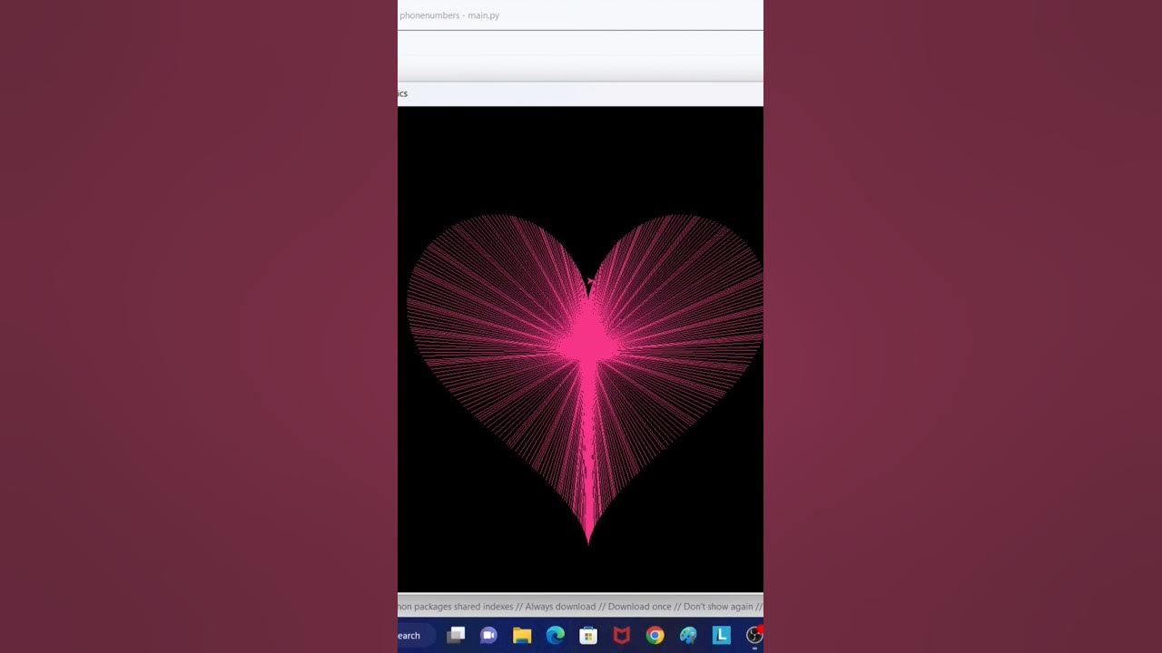 How To Create Graphics Heart With Coding Tpythonpython Coding Howtolearncodingforbeginners