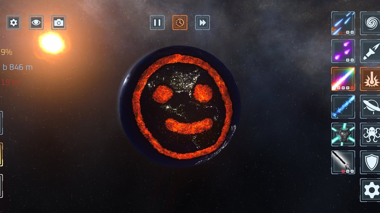 I made a SMILE face on Earth 😃 - Solar Smash - YouTube
