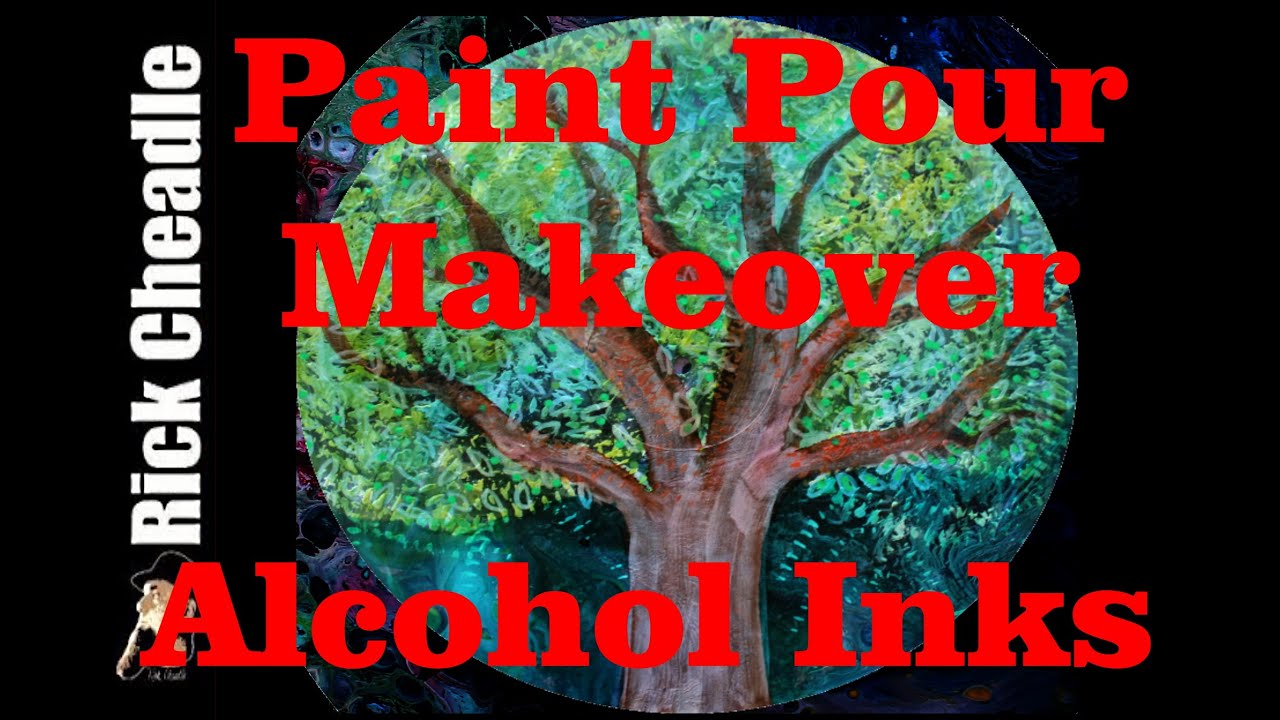 Paint Pour Makeover Number 5 Recycled Vinyl Record Alcohol Inks - YouTube