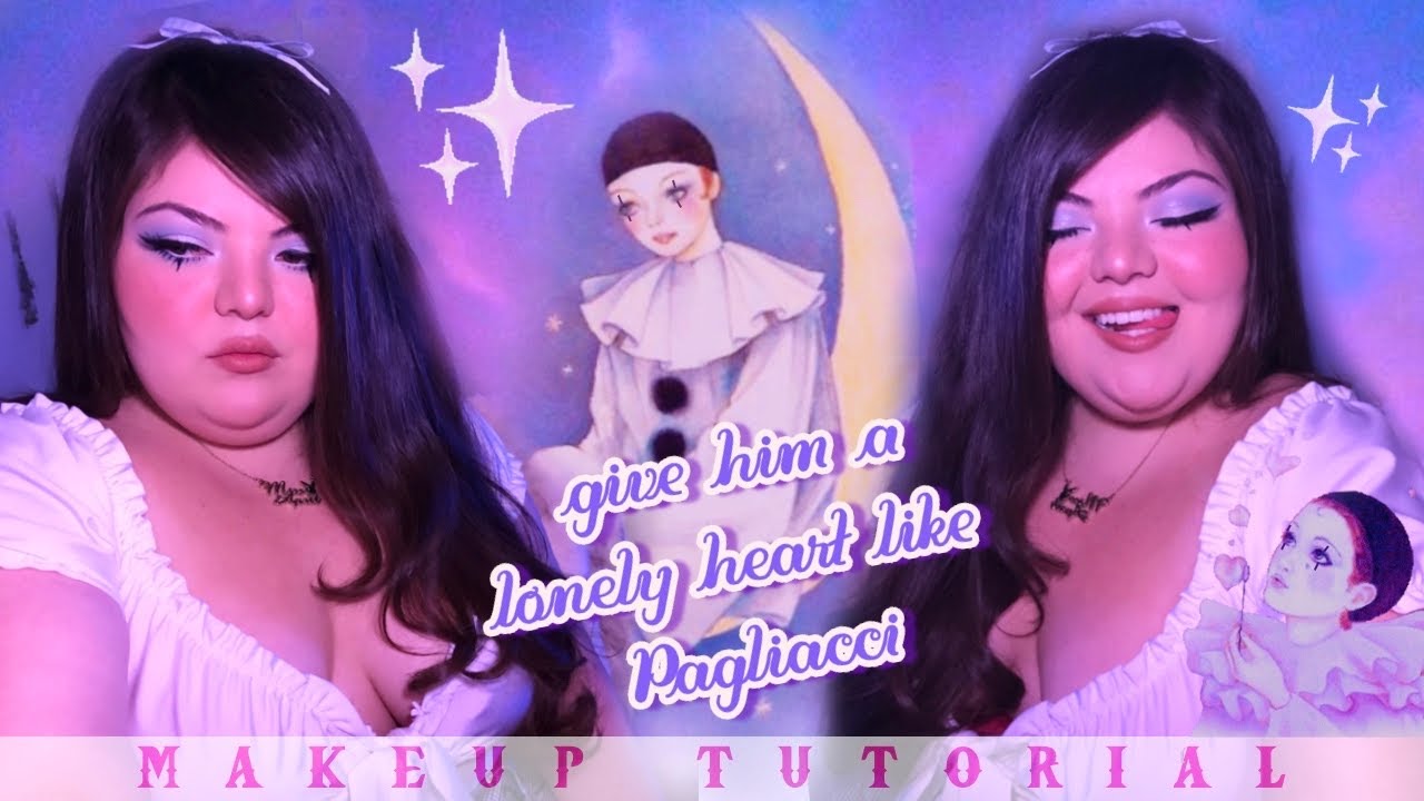 Playing Dress Up: Pagliacci Baby Blue ☁️🌜☁️Makeup & Hair Tutorial - YouTube