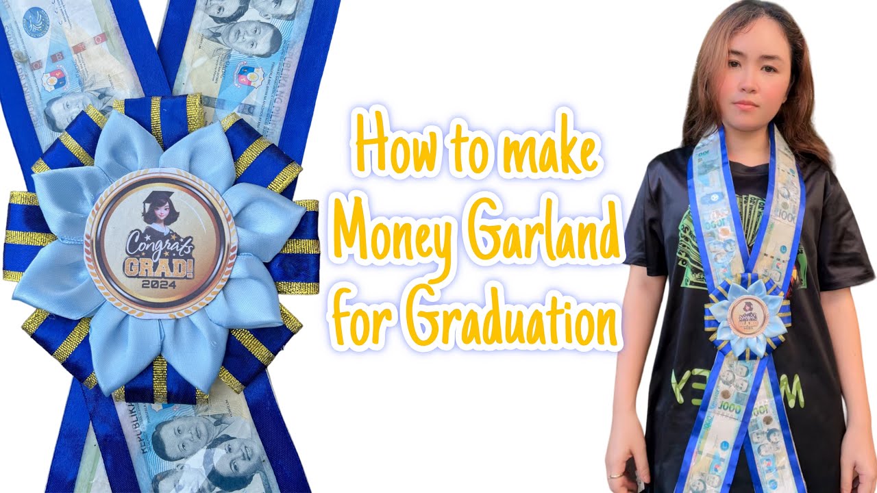 Money Garland for Graduation - YouTube