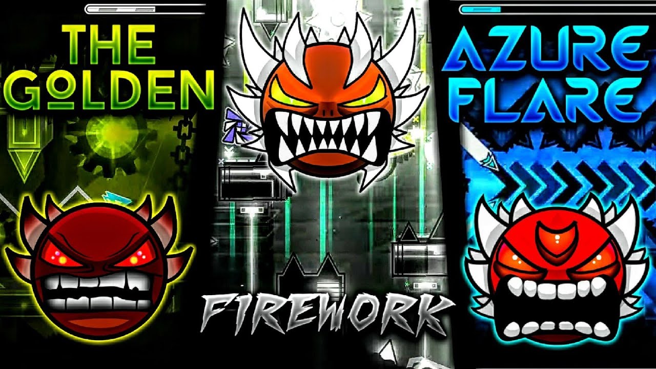 The Golden vs Firework vs Azure Flare (TOP 1 Extreme Demon Battle ...
