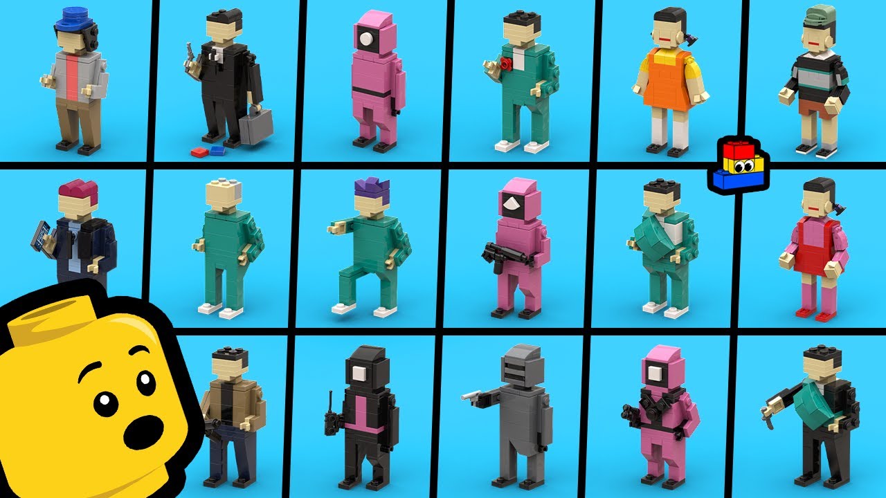 LEGO Squid Game: Building Every Character (Seasons 1-3) - YouTube