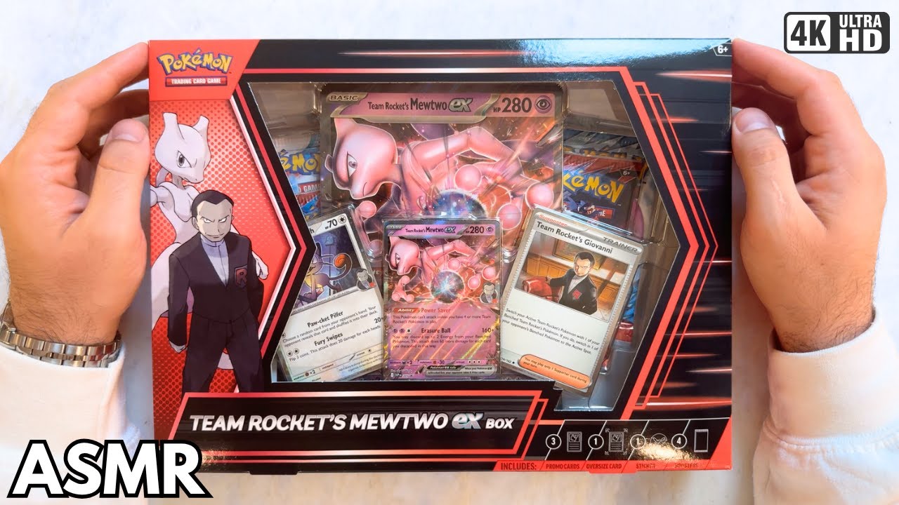 ASMR | Team Rocket’s Mewtwo Collection Unboxing + Destined Rivals ...