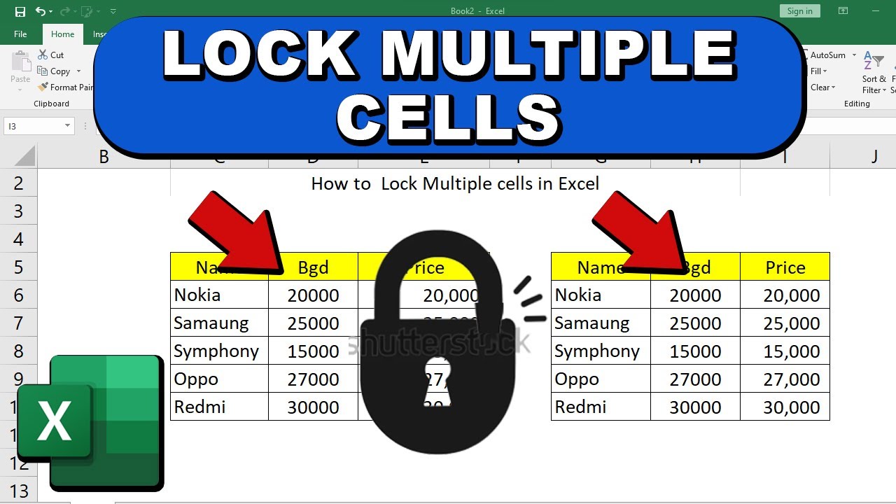 How To Lock Multiple Cells In Microsoft Excel YouTube How To Lock Multiple Cells In Microsoft Excel YouTube