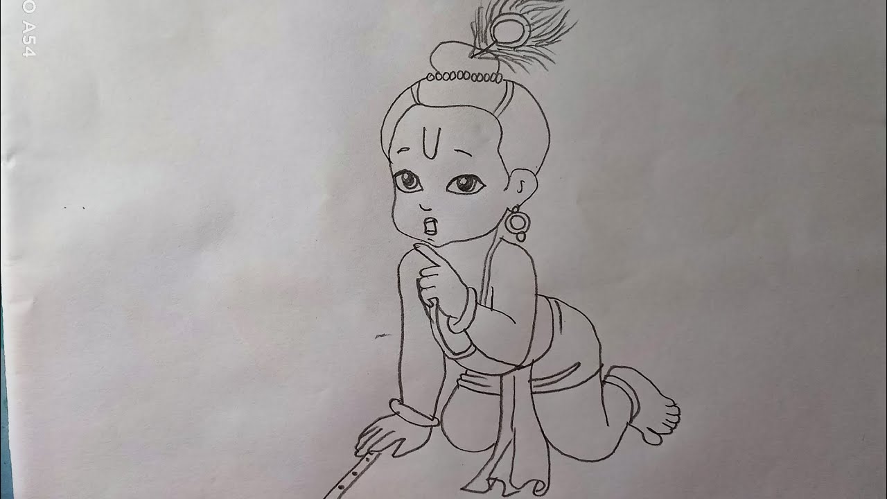 Bal Krishna drawing easy stap by Stap Simple trick. - YouTube