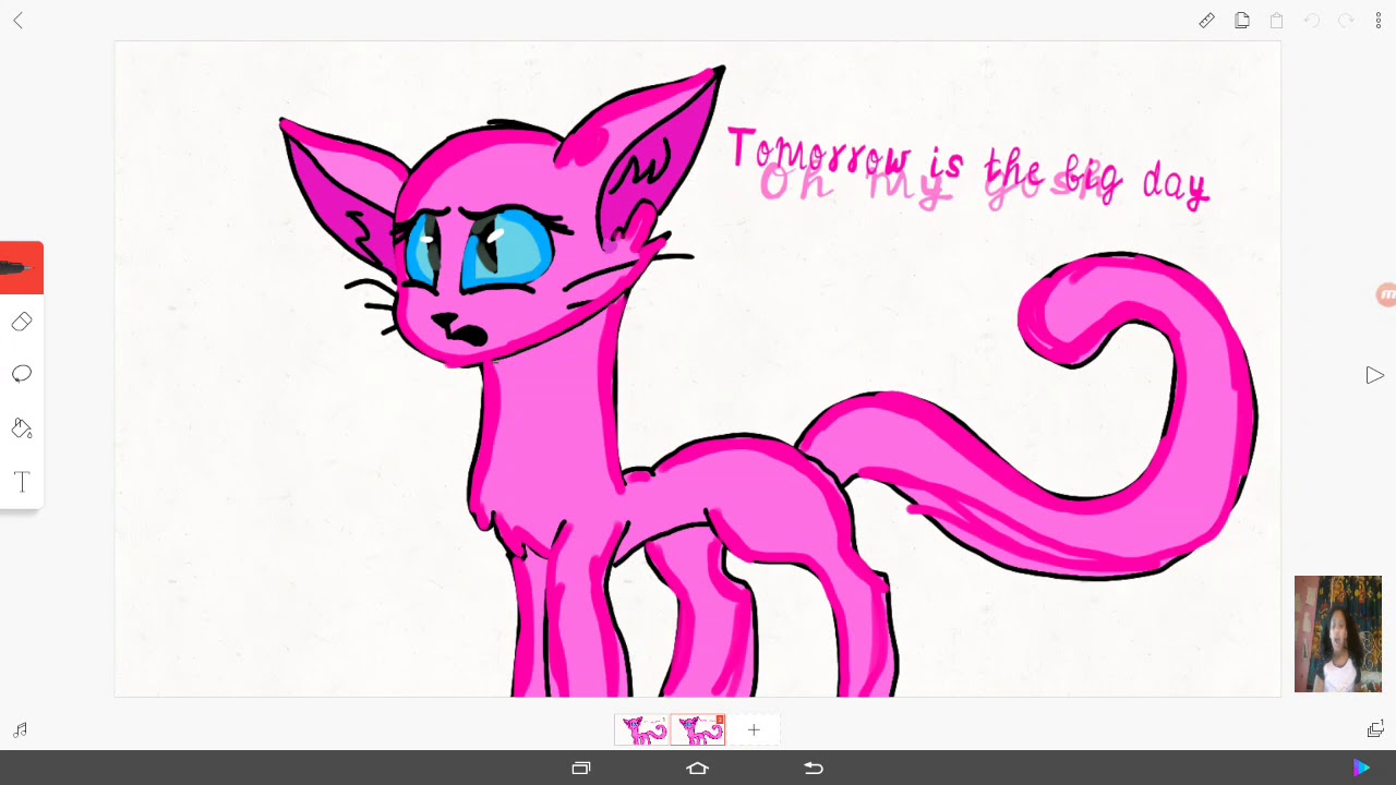 How to draw cats on flipaclip w/ facecam - YouTube