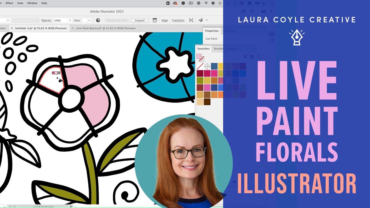 Live Paint In Adobe Illustrator Coloring Floral Artwork For Pattern live-paint-in-adobe-illustrator-coloring-floral-artwork-for-pattern