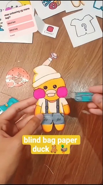 unboxing blind bag paper duck🦆 🧸. #paperduck #diy #fyp #handmade # ...