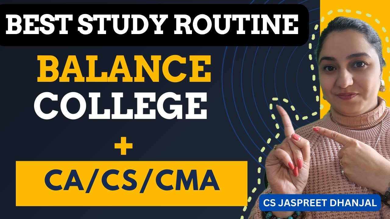 BEST STUDY PLAN to MANAGE COLLEGE with CA/CS/CMA - PLANNING TO SUCCESS ...