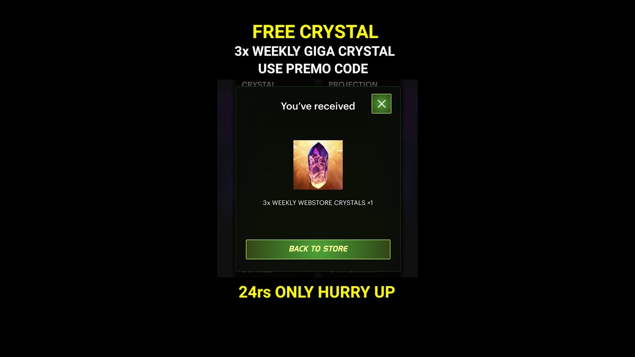 FREE CYSTAL 3x WEEKLY GIGA CRYSTAL 24hrs Only | LINK ⤋ #marvel # ...