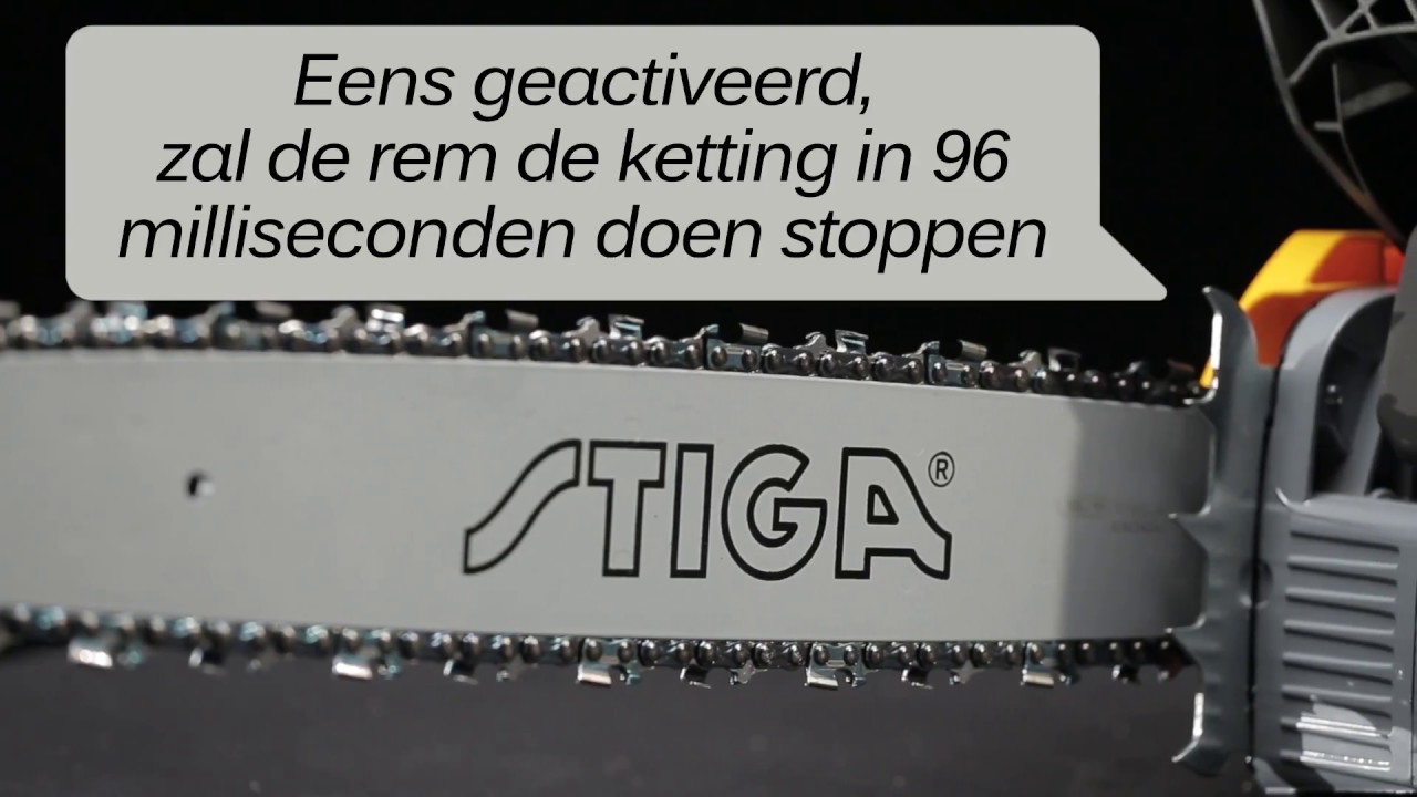 Kettingzaag - Hoe de kettingrem inschakelen | STIGA - YouTube