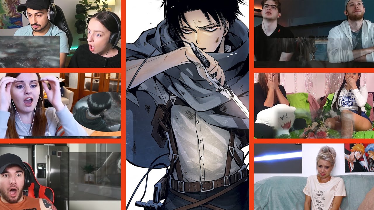 Attack on Titan No Regrets Part 2 Compilation Reactions - Levi Ackerman ...