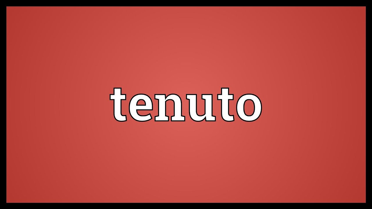 Tenuto Meaning - YouTube