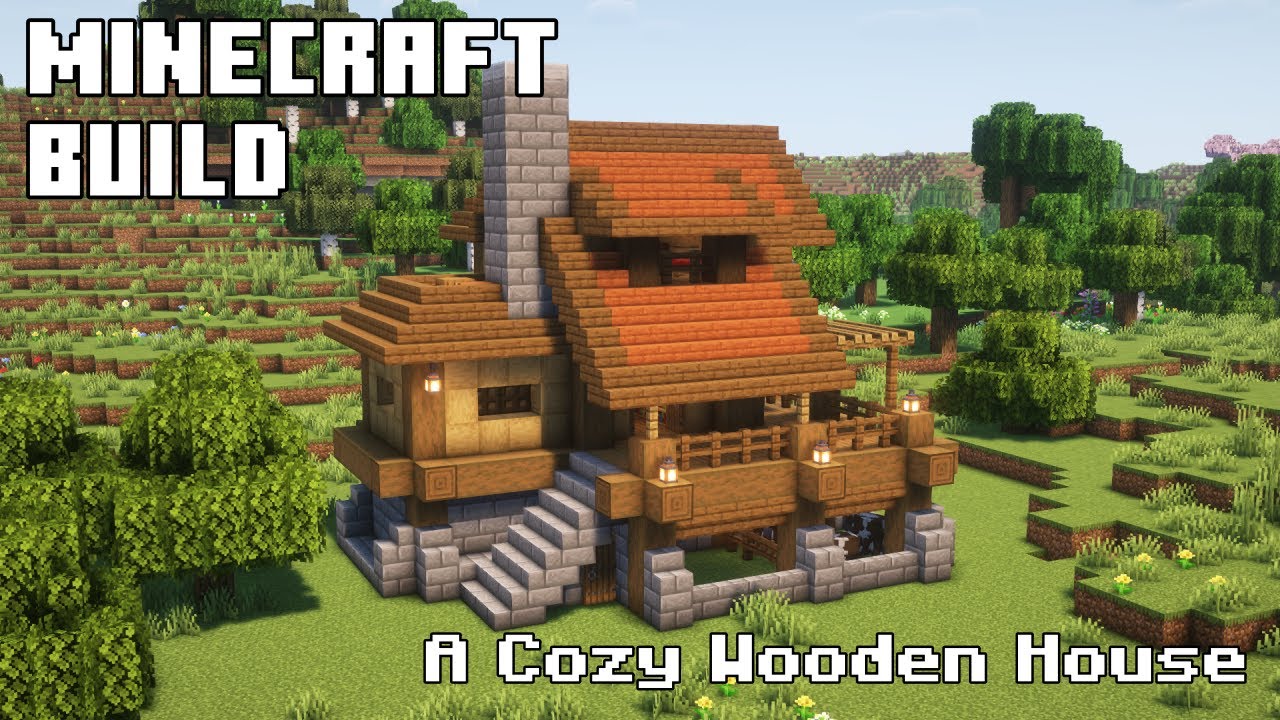 [Minecraft] How to build a Cozy wooden house / Tutorial - YouTube
