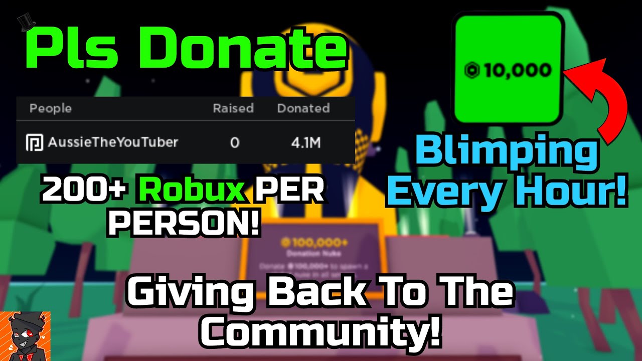 🔴0 RAISED, 4.1M+ DONATED! |💸Blimping Every HOUR!💸| 200+ Robux Per ...