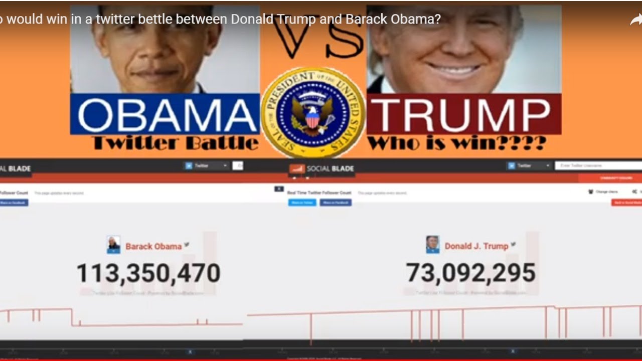 Twitter battle between Donald Trump and Barack Obama? - YouTube
