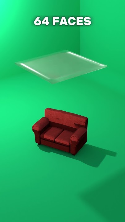 3D Cloth Simulation VS Minecraft Sofa #asmr #3dart #3dloop #motiongraphics #blender #animation ...