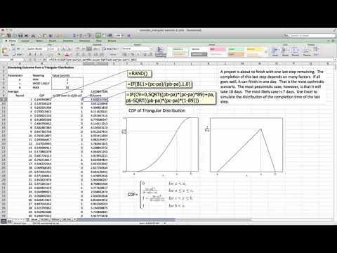 Simulate a triangular distribution - YouTube
