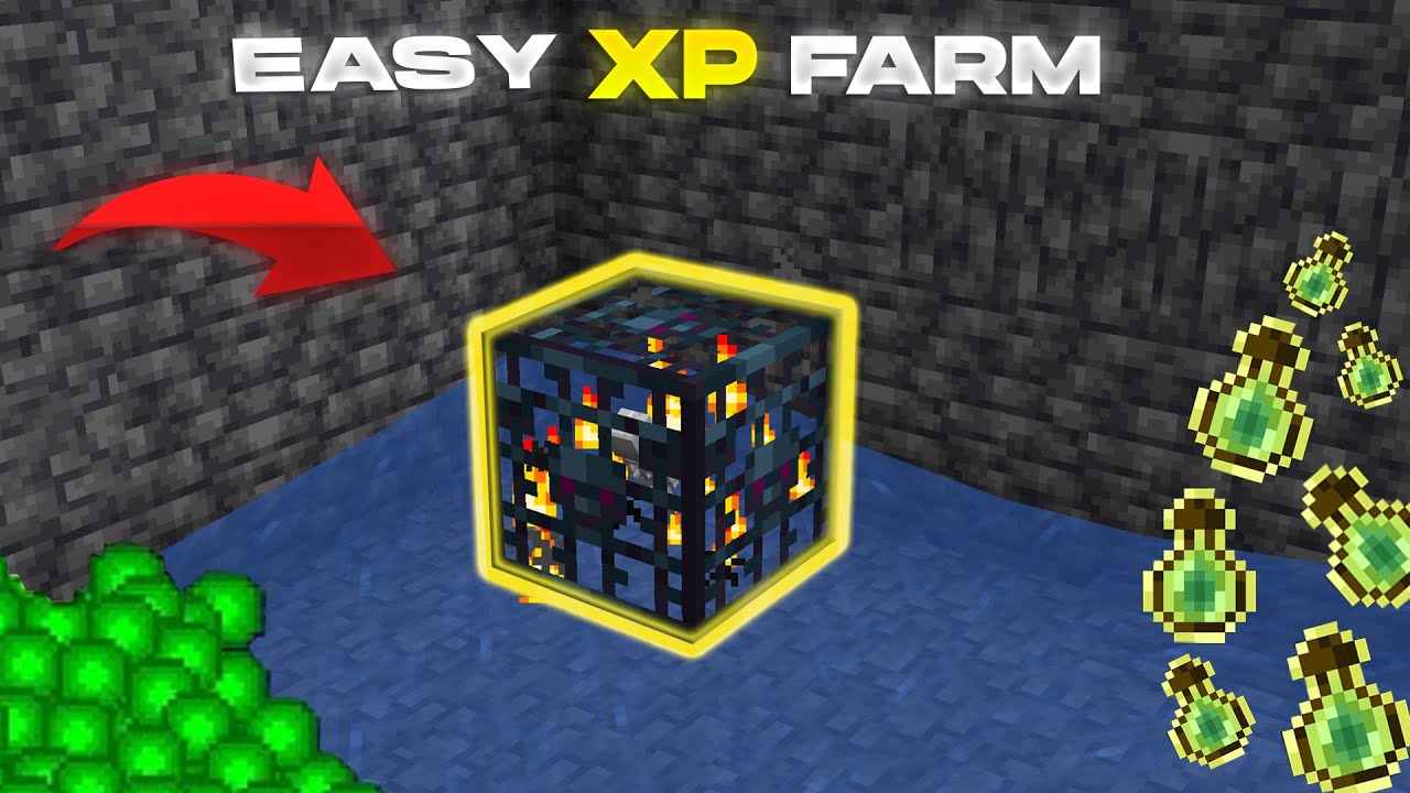 EASIEST Zombie & Skeleton Mob Spawner XP Farm | Minecraft 1.20 Tutorial ...