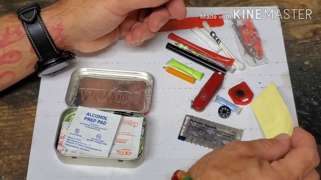 DIY altoid survival kit tin! More than your average tin. Fire, water ...