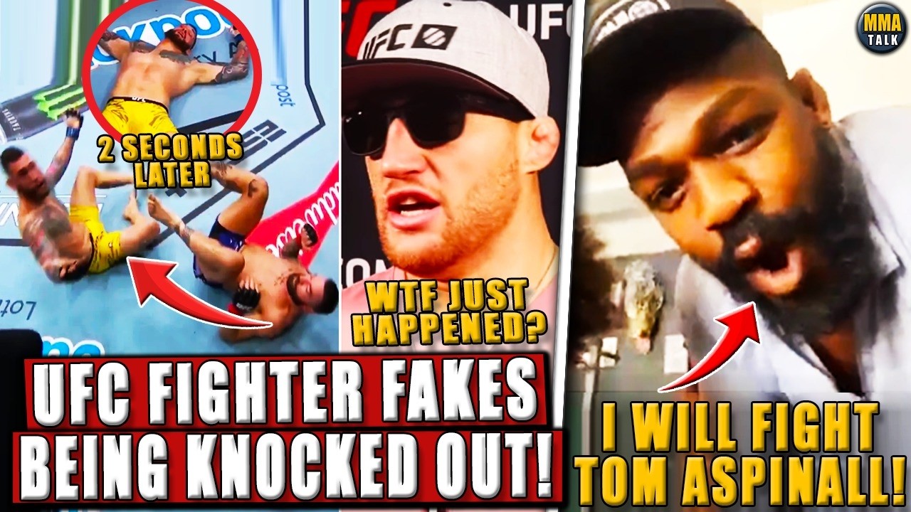 UFC fighter FAKES being KNOCKED OUT?!*STRONG REACTIONS*; Jones OPEN to ...