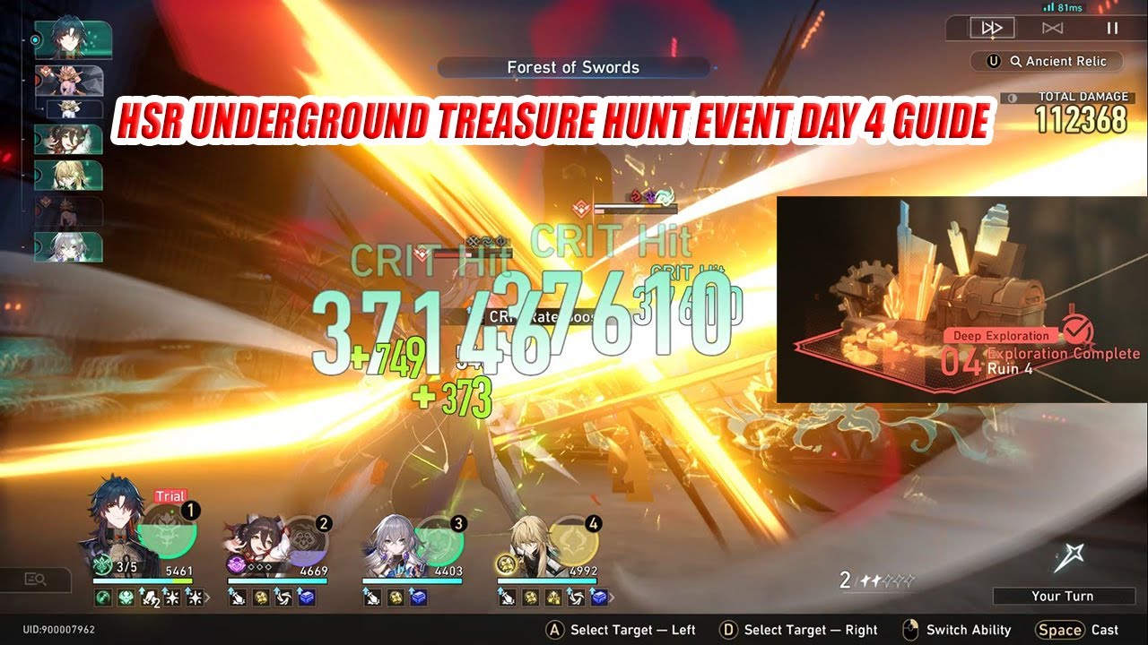 HSR Underground Treasure Hunt Event Day 4 Deep Mode Guide - Free Trial ...