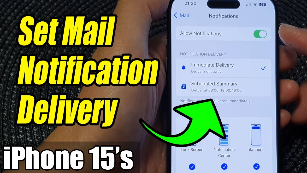 iPhone 15/15 Pro Max: How to Set Mail Notification Delivery To ...