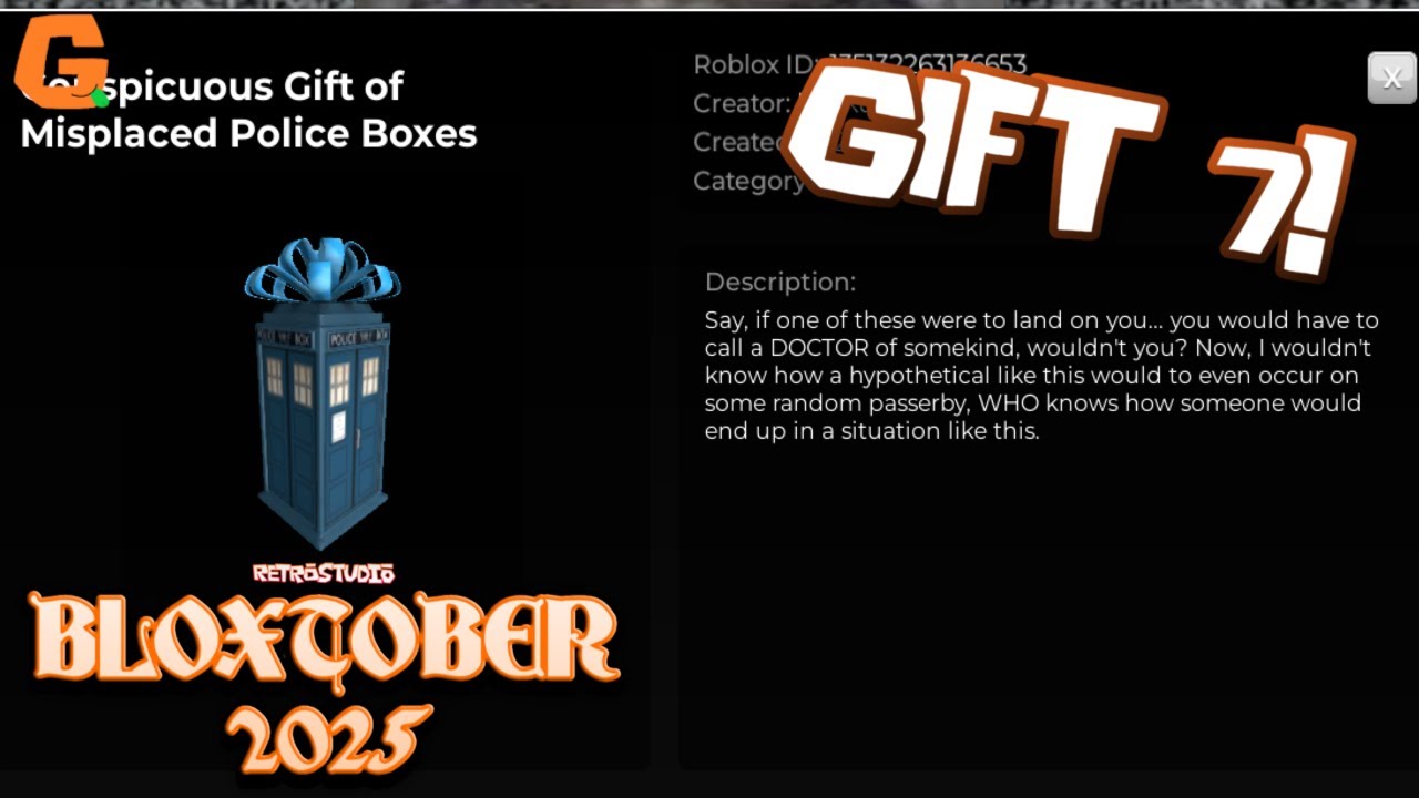 How to get GIFT 7 in Bloxtober 2025 | RetroStudio - YouTube
