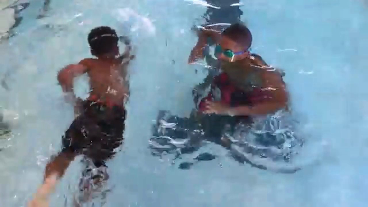 Teaching my Brother Swimming - YouTube