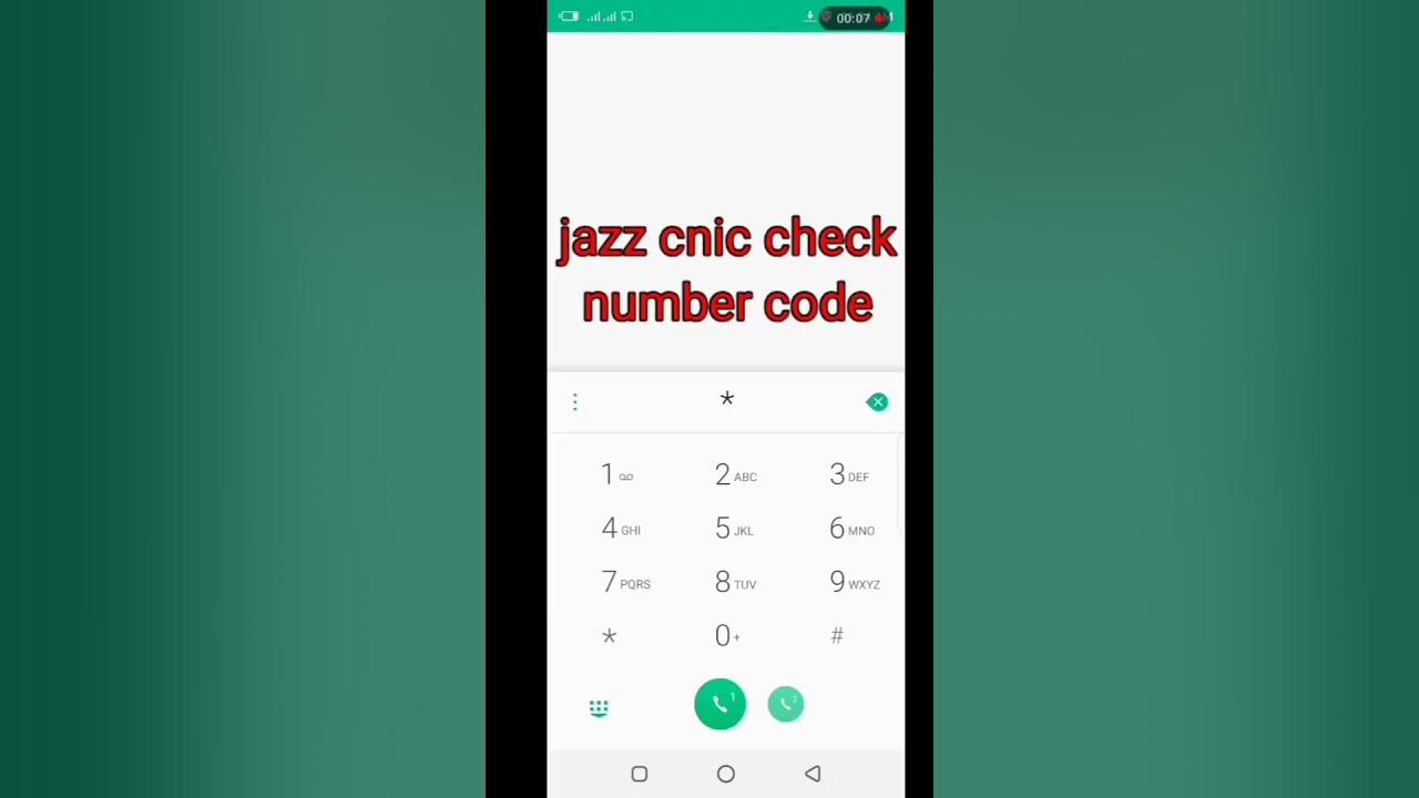 jazz CNIC Check Number Code YouTube jazz-cnic-check-number-code-youtube