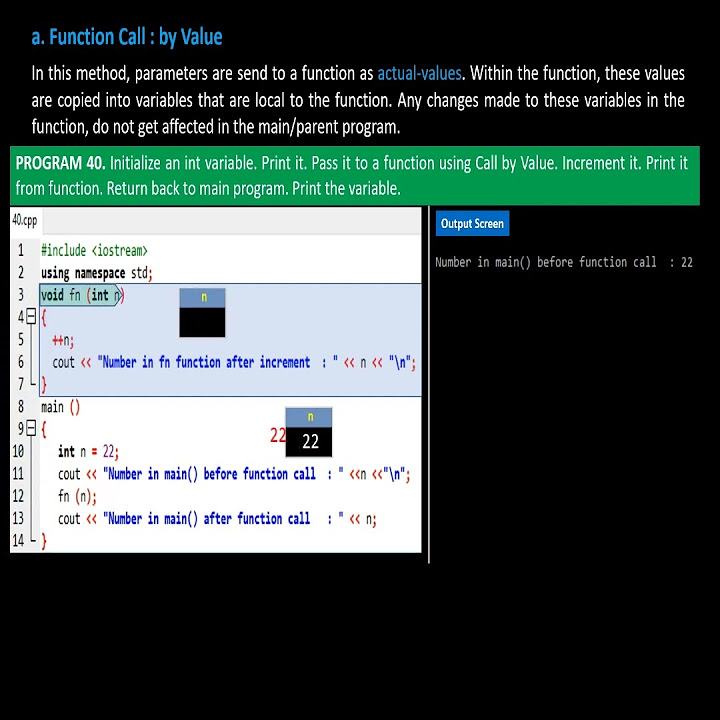 How Call-by-Value to a Function works in C++ #AjitSaigal_Technocrat ...