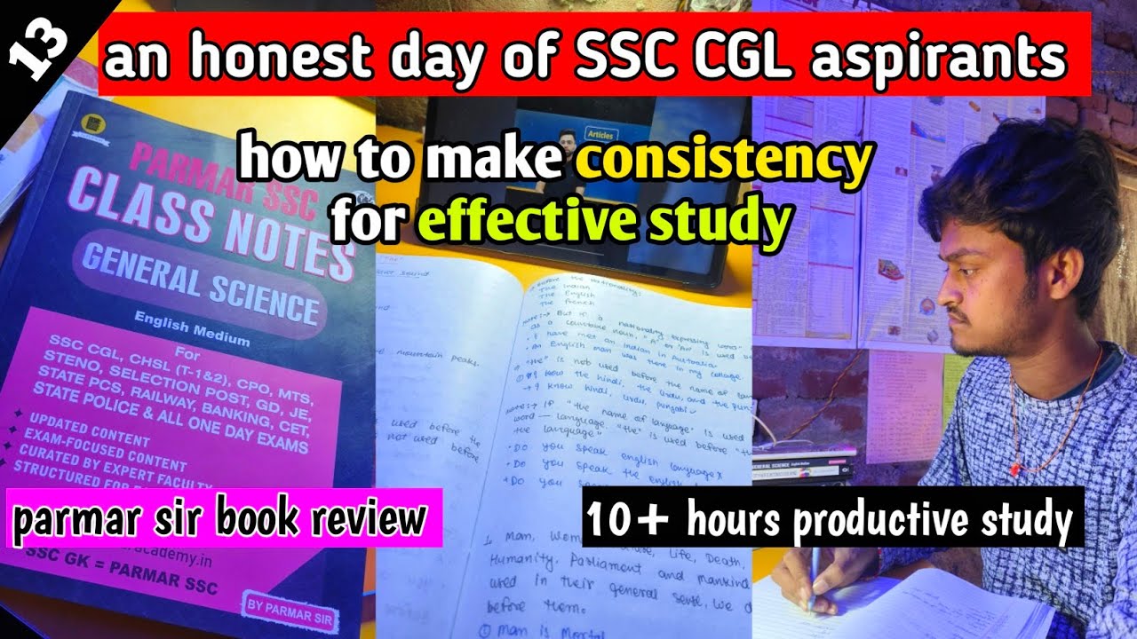 SSC CGL 2025 TARGET | How to make consistency | 10+ hours study | #cgl ...