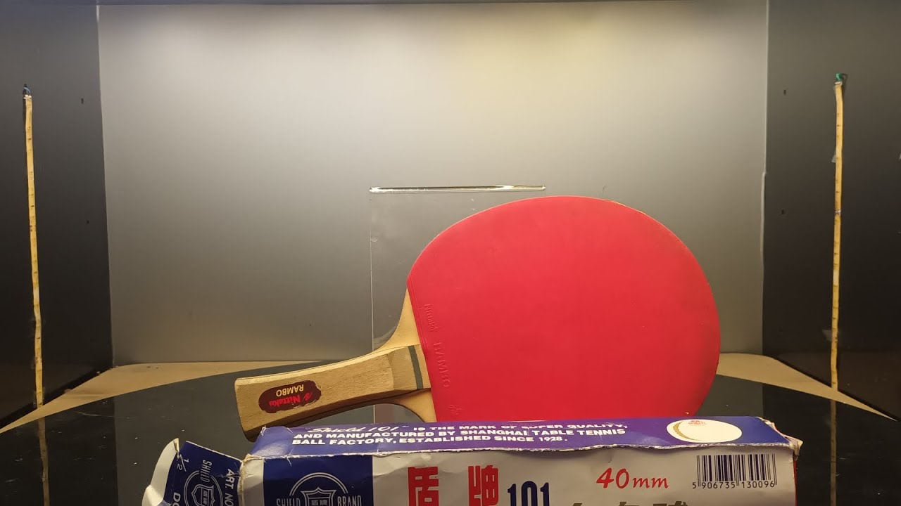 DISPLAY PRODUCT NO 711 : NITTAKU RAMBO AG1-7910/CP Table Tennis racket ...