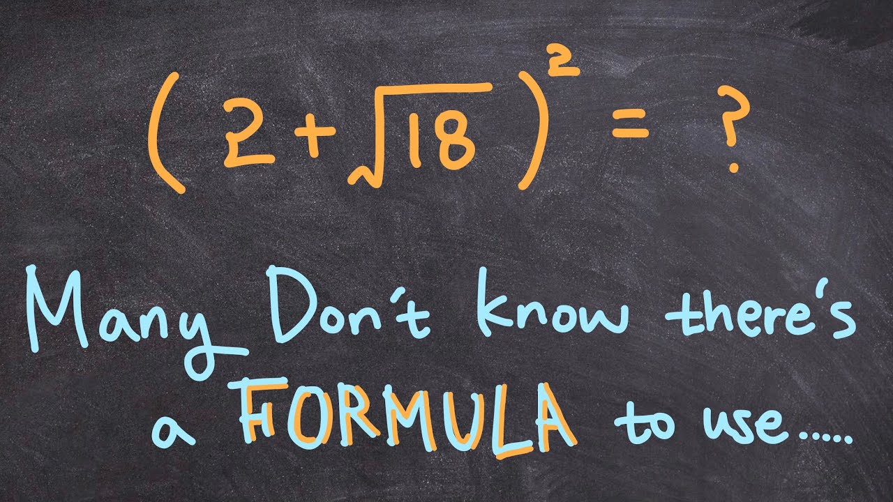 [MATHit] How To Solve (a+b) squared With 1 Easy Formula! - YouTube