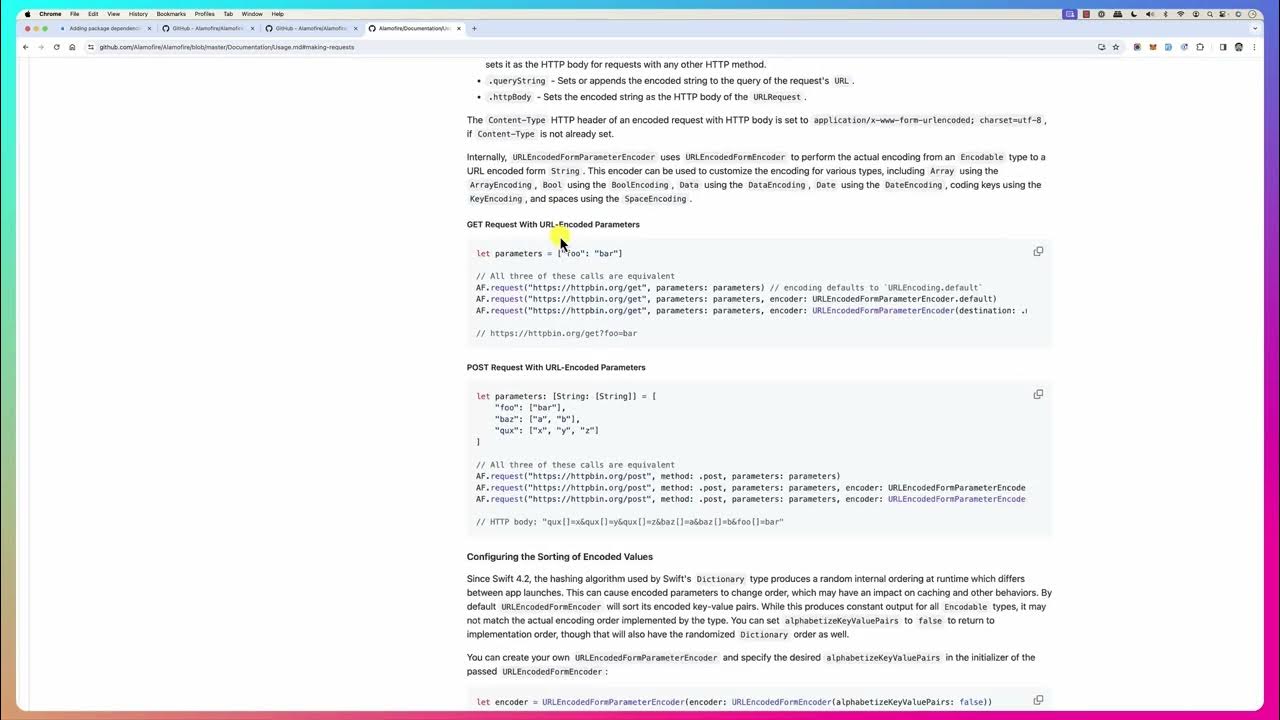 Using Alamofire To Make Get Request With Parameters Youtube