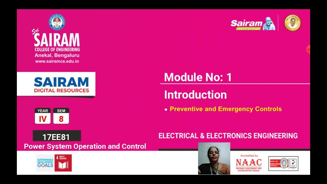 Lecture Video4_17EE81_, Module-1_Preventive and Emergency Controls_R.Gunasekari - YouTube