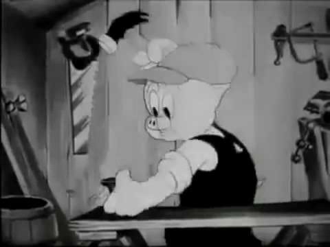 Porky Swears he but swears right away