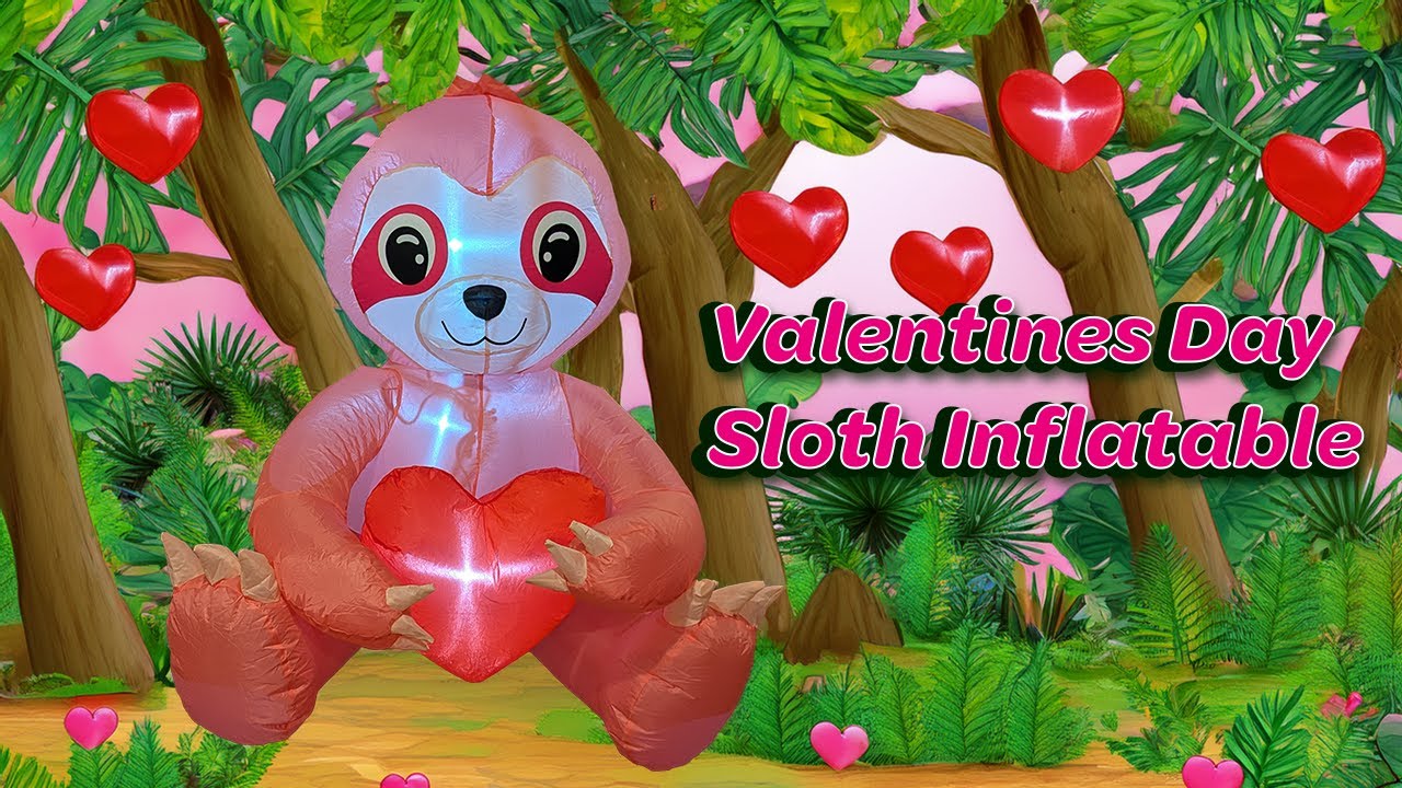 2025 Valentines Sloth Inflatable - YouTube