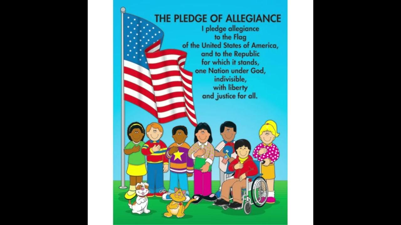 The Pledge of Allegiance in English & Spanish (Kids Learning Different ...