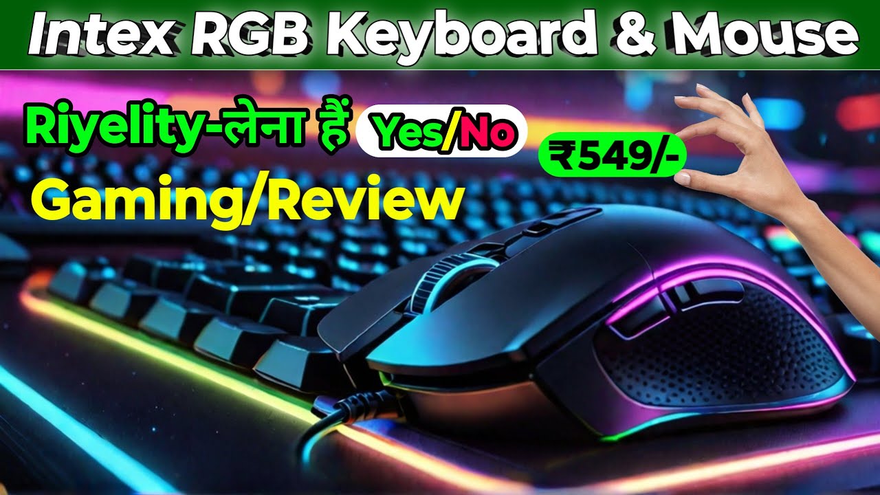 Intex RGB Keyboard & Mouse₹549 | IT-KB 334 & gaming Keyboard - YouTube
