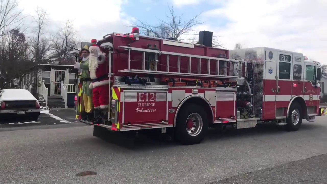 SANTA ON THE FIRE TRUCK! - YouTube