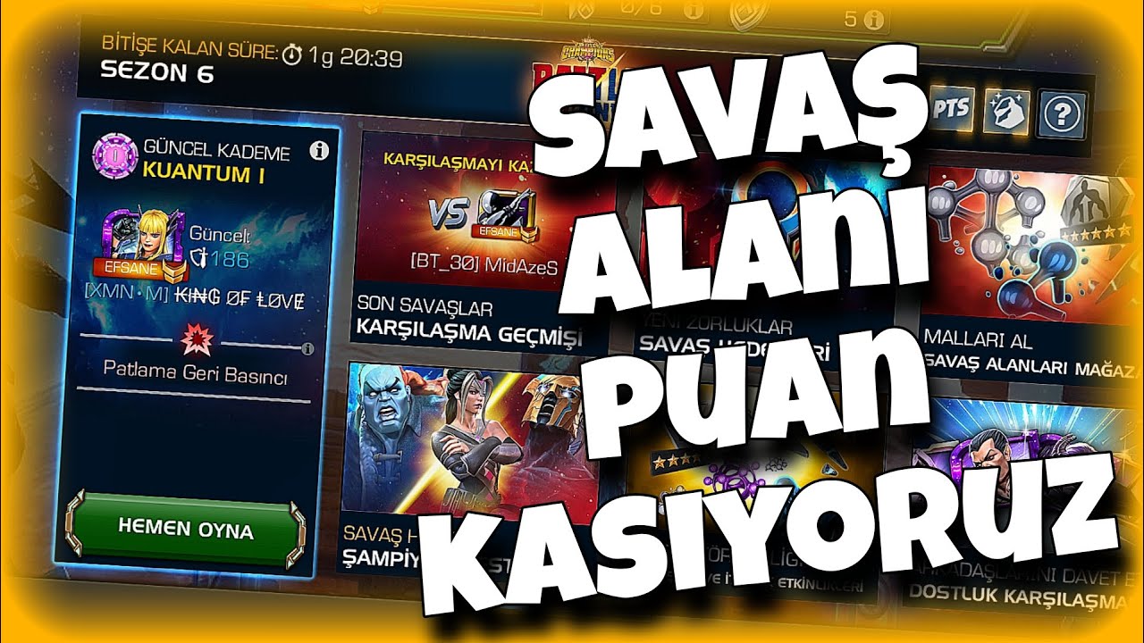 🔴 SAVAS ALANI PUAN KASIYORUZ | MCOC Marvel Şampiyonlar Turnuvası - YouTube