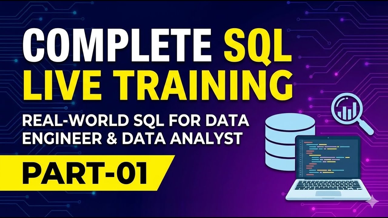 01.Complete SQL Live Training 🚀 | Real-World SQL for Data Engineer & Data Analyst Part-01 - YouTube