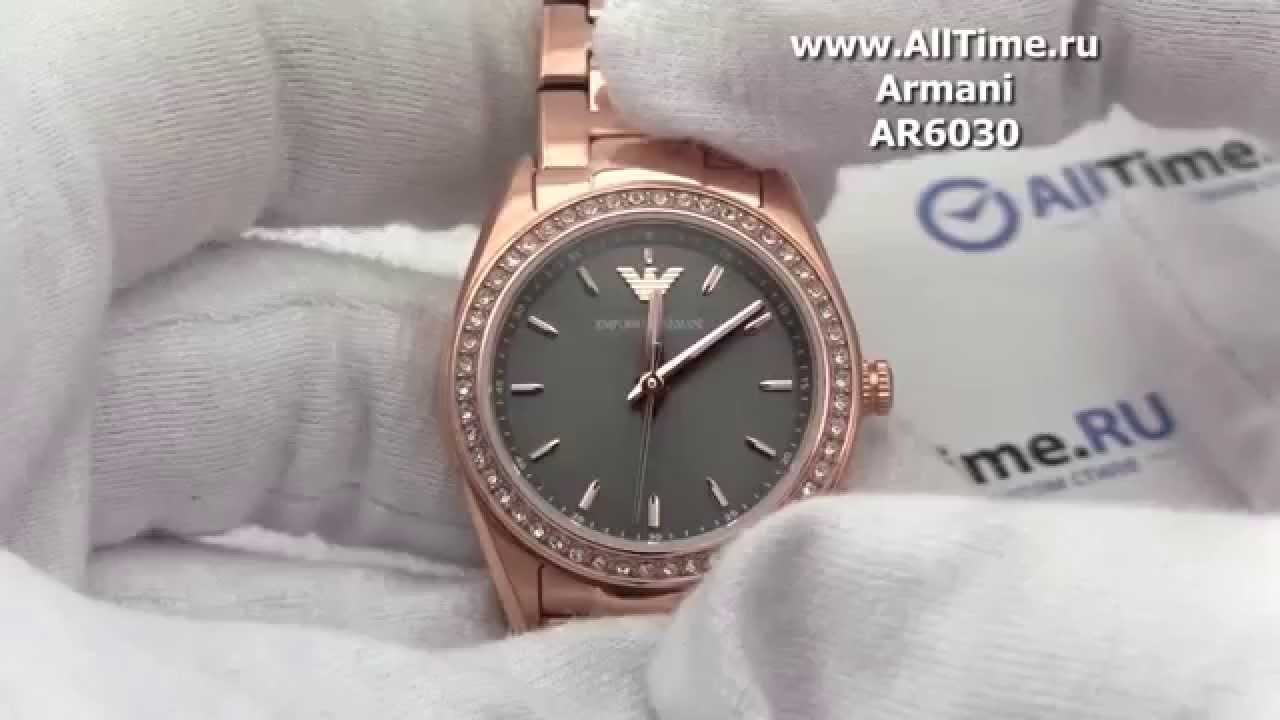Обзор. Женские наручные часы Armani AR6030 - YouTube