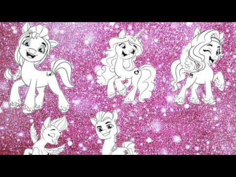 My little pony g5 coloring book MLP coloring pages for kids - YouTube