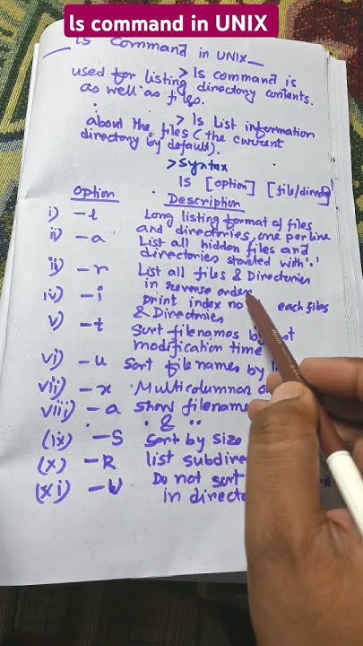 UNIX ls Command | Important Questions and Answers | UNIX and Shell Programming Series Part 6 ...